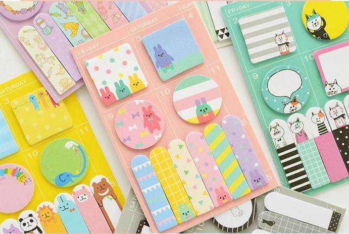 Buy1Get1 Cute Kawaii Sticky Notes Set 150 Sheets Sticky | Etsy
