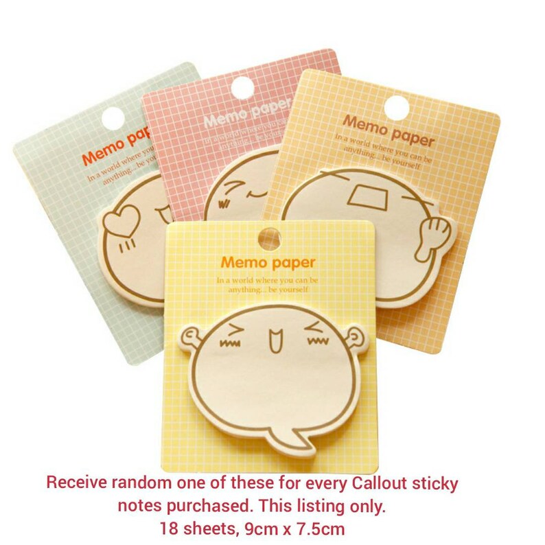 Callout Sticky Notes Message Notes Sticky Notepad Self | Etsy