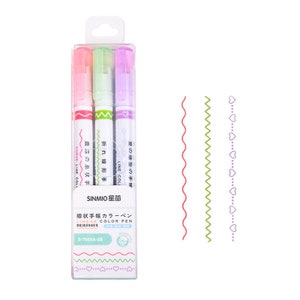 Unique Roller Pens, Creative Drawing Pens, 18 Patterns, Pack of 6 ...