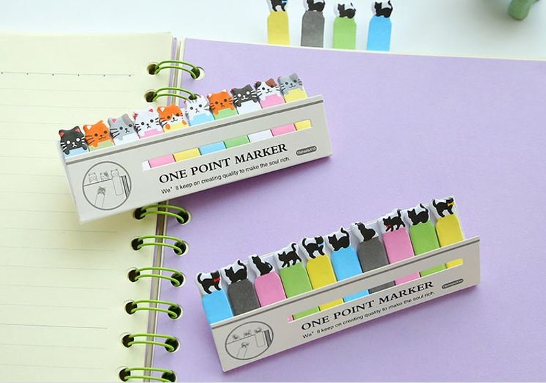 Cute Animal Sticky Flags Set small 150 Sheets Self | Etsy