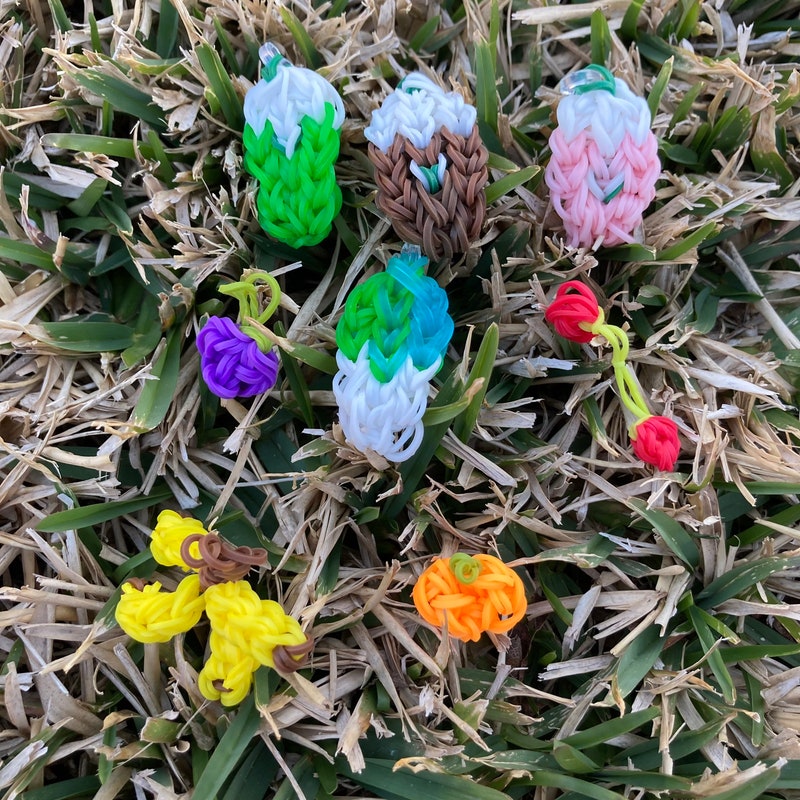 Rainbow Loom Keychain - Etsy