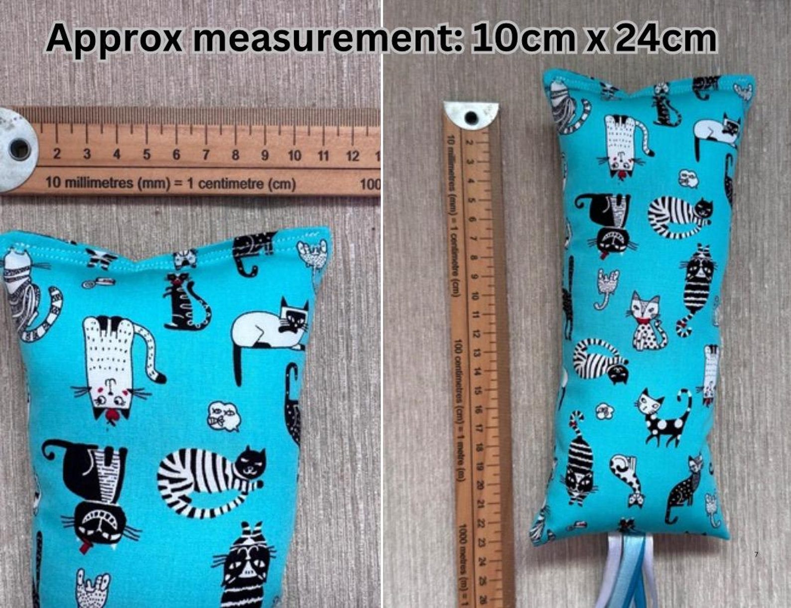 Catnip Kicker Toy: Cotton Kick Pillow, Cat Gift With Ribbons - Etsy