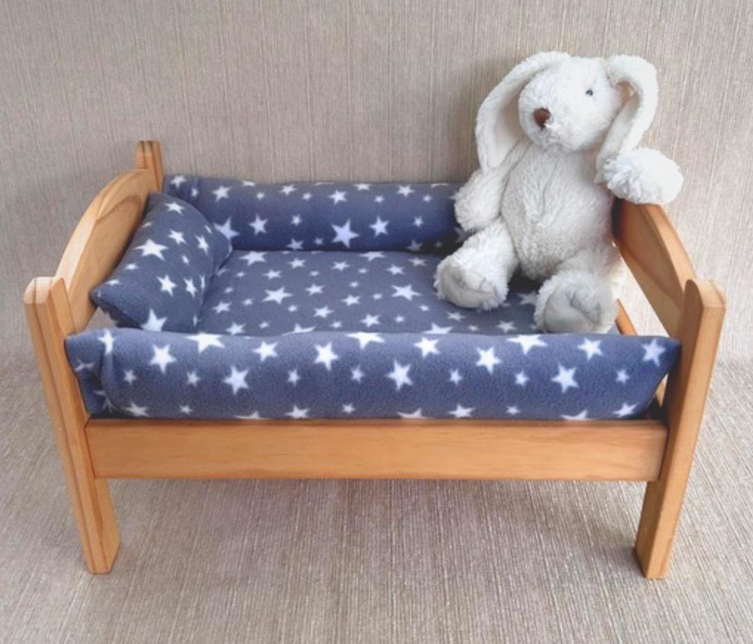 Snuggle Buffer Bed With Heat Pad Insert | Grey Bunny Rabbit Padded ...