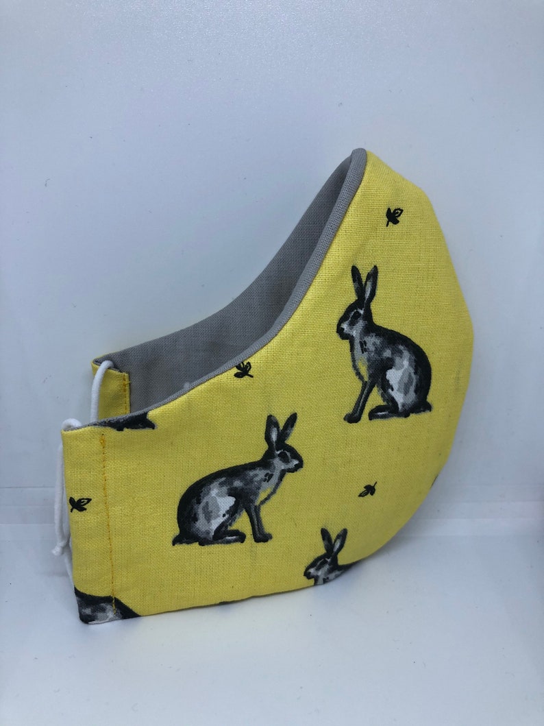 Bunny Rabbit Face Mask / Facemask. 100% Cotton with Adjustable | Etsy