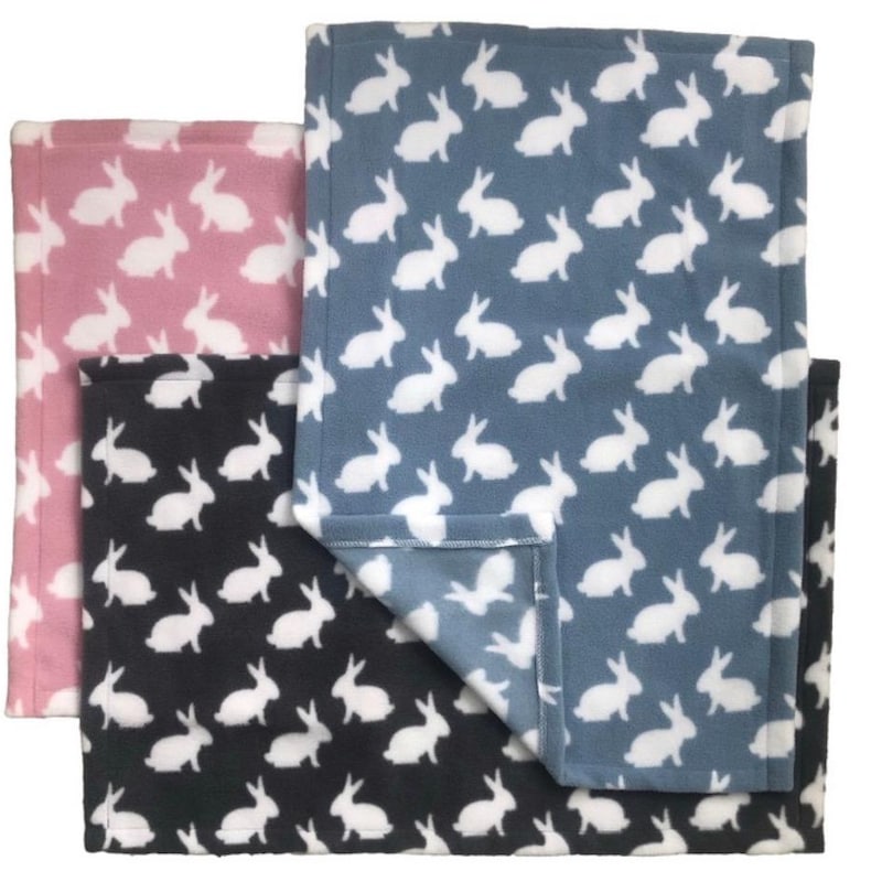 Rabbit Fleece Blanket - Etsy