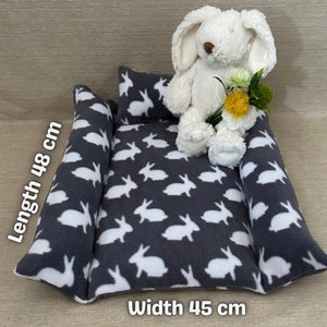 Snuggle Buffer Bed With Heat Pad Insert Bunny Rabbit Padded Blanket Pet ...