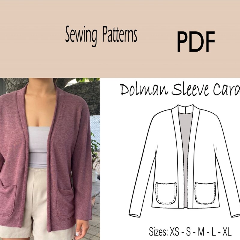 Cardigan Sewing Pattern - Etsy