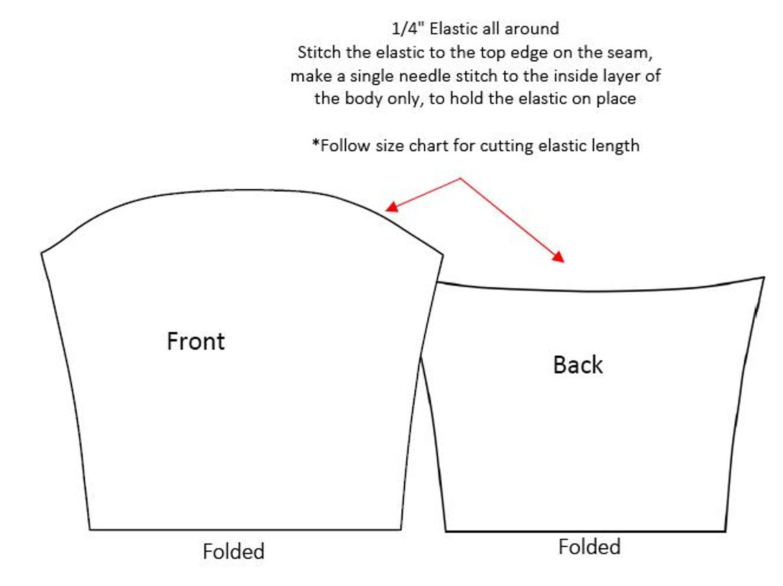 DIY Tube Top Pattern - Women Sizes XS-XL - Pdf Sewing Pattern - Print ...