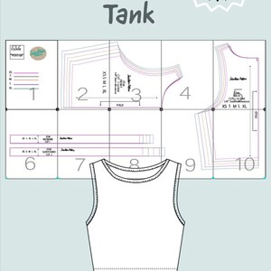 Tank Top Sewing Pattern - PDF - Women's Sizes XS to XL / Print at Home ...