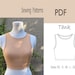 Cross Front Top Sewing Pattern PDF Women's Sizes XS to XL Print at Home ...