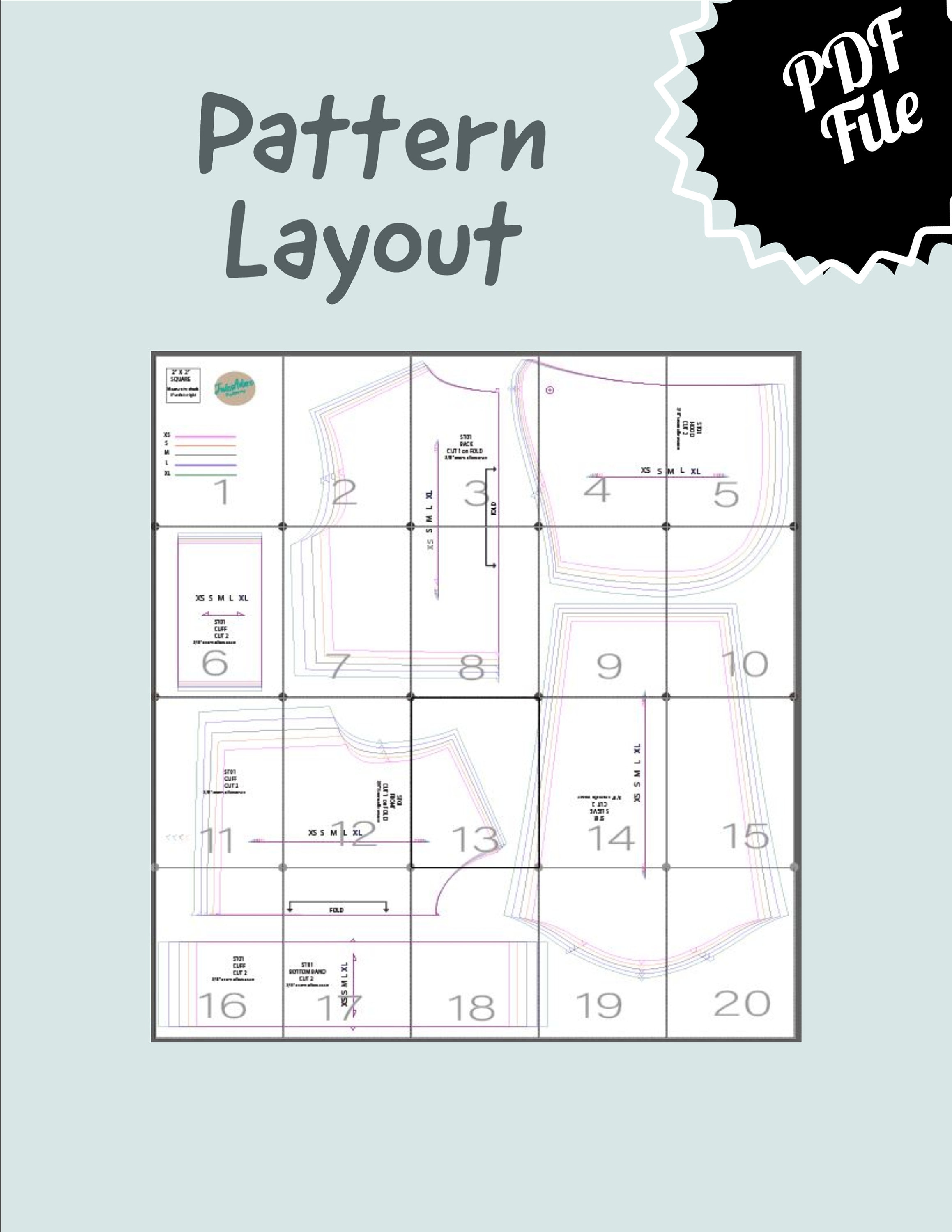 Top Hoodie Sewing Pattern-pdf Long Sleeve With Drop Shoulder Waist ...