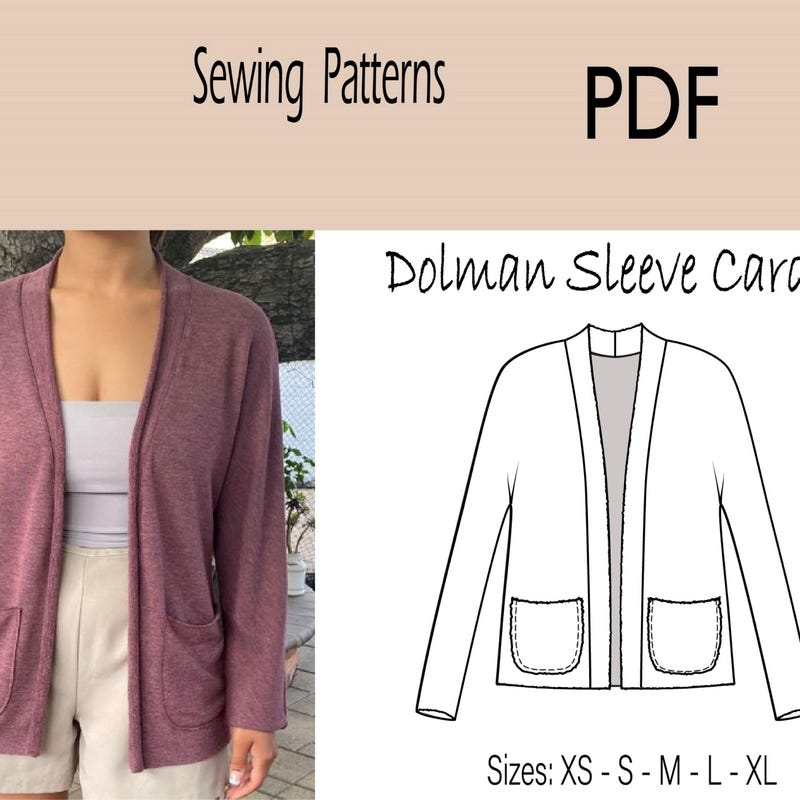 Cardigan Sewing Pattern - Etsy