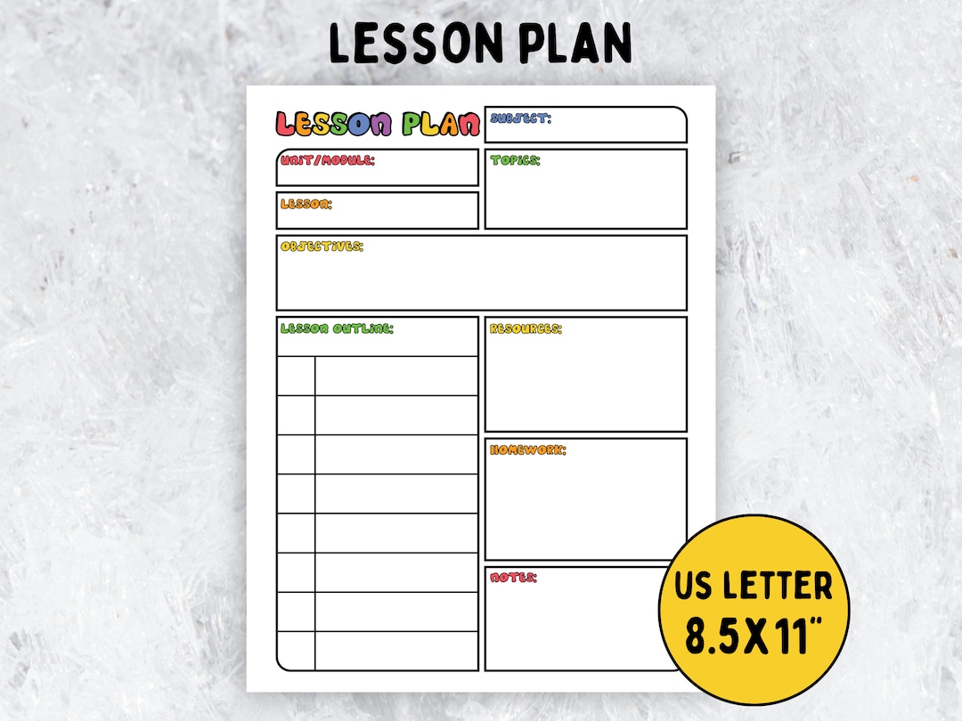 Daily Lesson Planner, Printable Lesson Plan, Teacher Organization ...