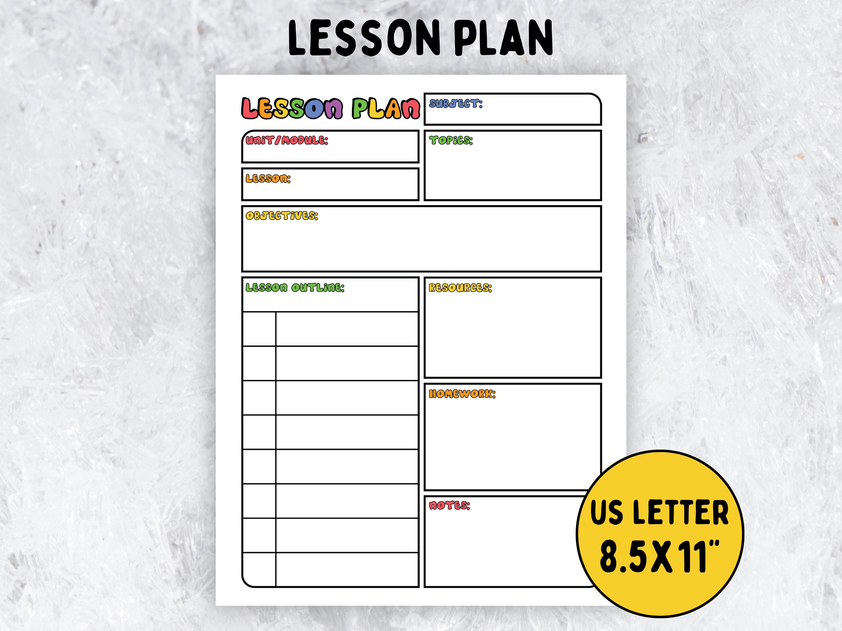 Daily Lesson Planner, Printable Lesson Plan, Teacher Organization ...