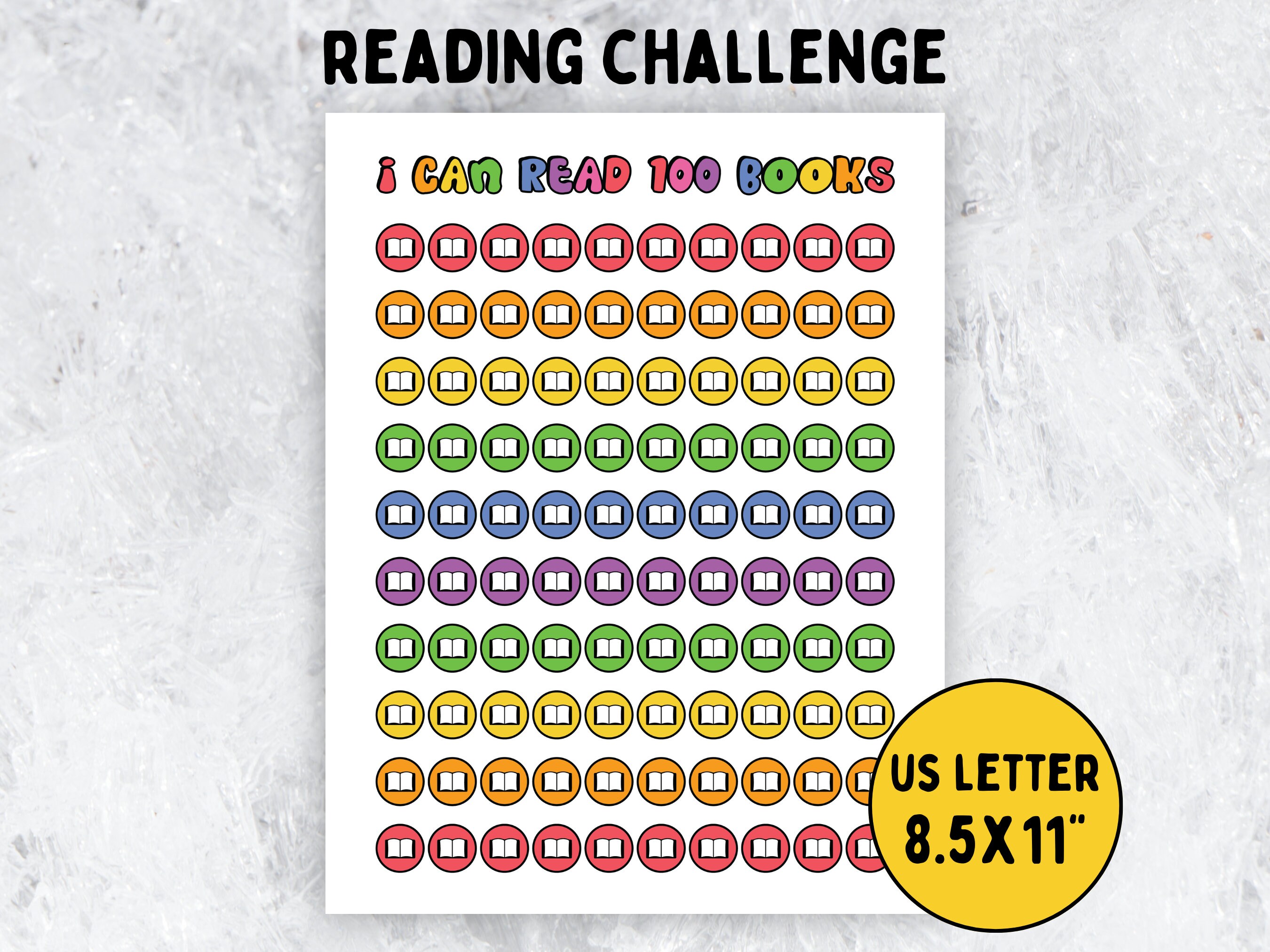 Printable Kids Book Tracker, 100 Book Challenge, Middle School ...