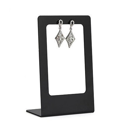 Metal Earring Stand, Gold Black Photo Frame Shape Stud Earring Display ...