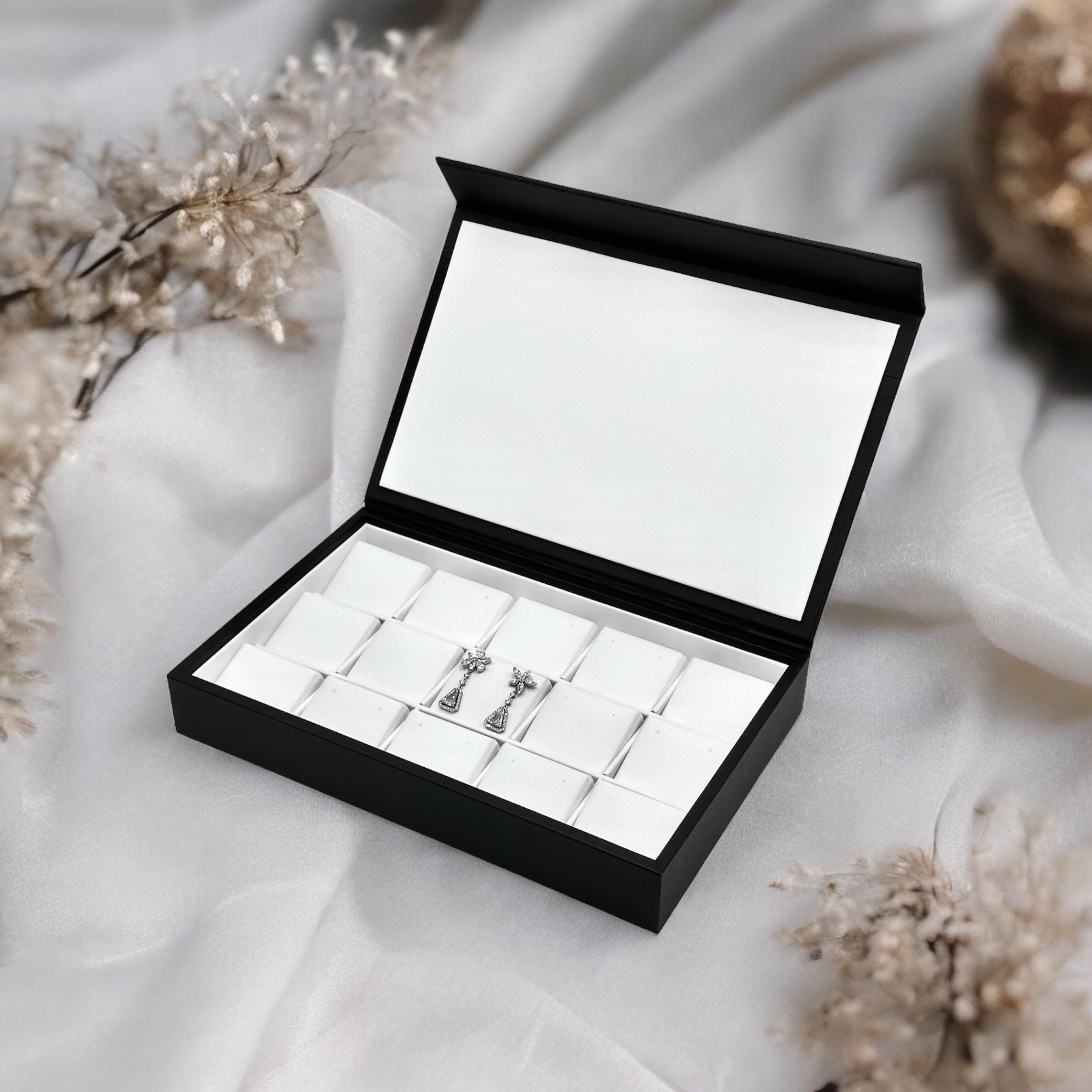 Stud Earring Box, Display Case, Stud, Earring, Jewelry Organizer, Black ...