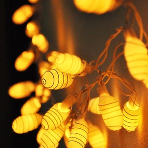 White Color Cocoon String Fairy Lights Home Living Room and Wedding ...
