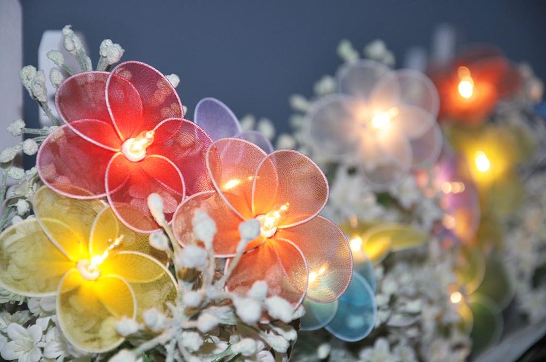 Flower String Lights | Home & Wedding Decor | Sweet Dorm Room Lights - Etsy