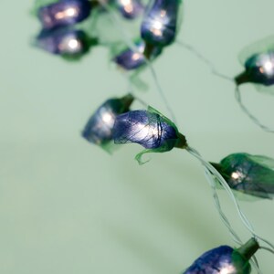 Blue Rose Flower String Fairy Lights Home Living Room and Wedding Decor ...