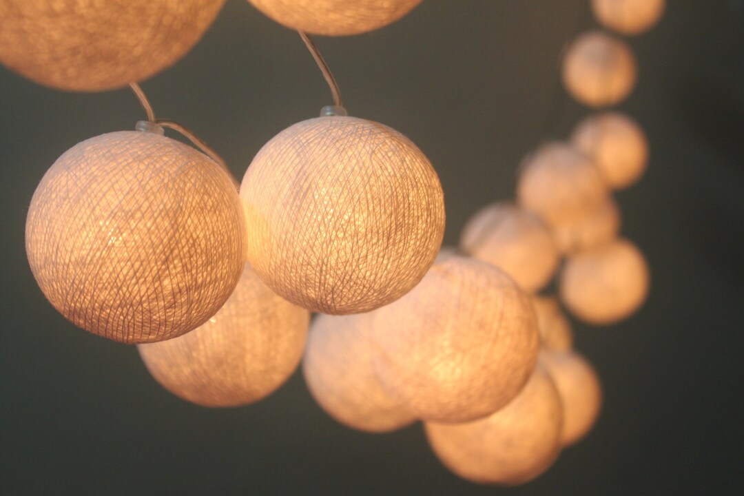 Cotton Ball String Lights, Wedding Home Decor, 20/35 LED - Etsy