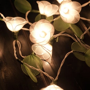 White Flower String Lights | Home & Wedding Decor | Sweet Dorm Room ...
