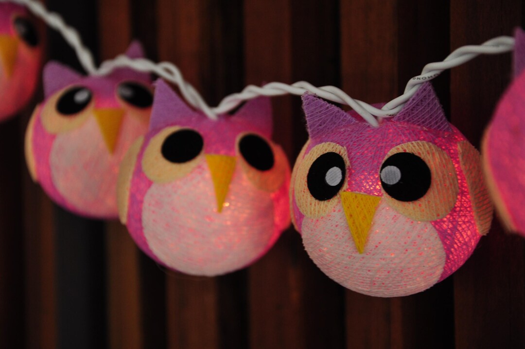 Purple Owl String Lights Fairy Light Garland Decor Garland Gift Set ...