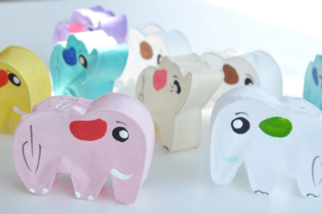 20/35 LED Mixed Elephants String Fairy Lights Mulberry Paper Home ...