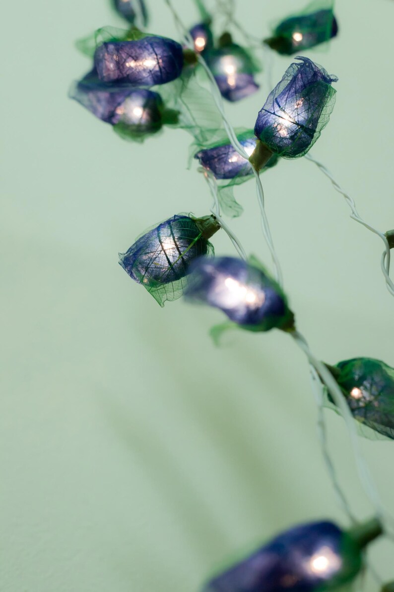 Blue Rose Flower String Fairy Lights Home Living Room and Wedding Decor ...