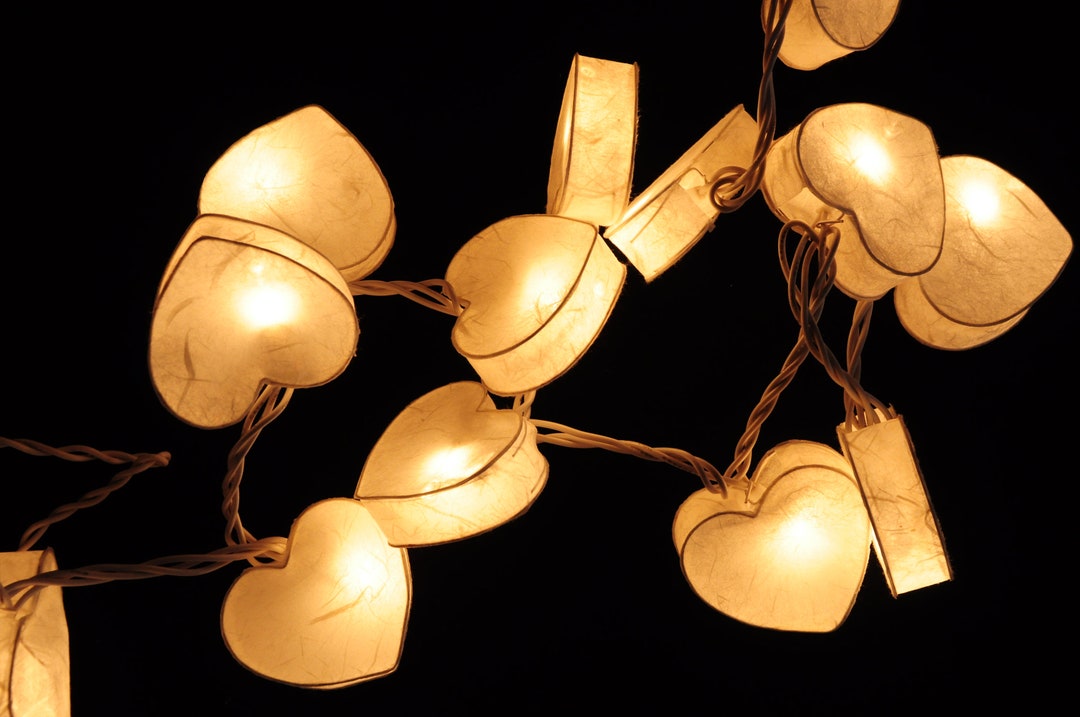 Heart Mulberry Paper String Lights | Home & Wedding Romantic Decor ...