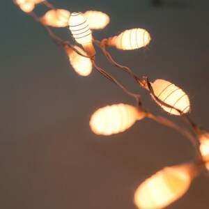 White Color Cocoon String Fairy Lights Home Living Room and Wedding ...