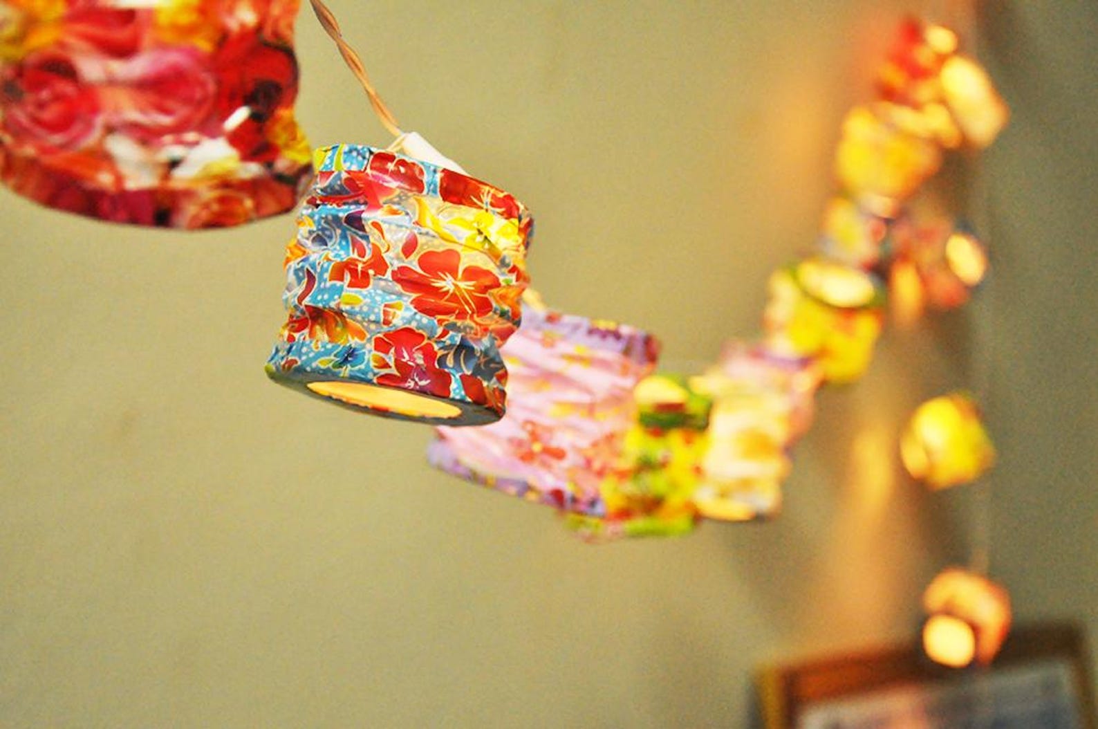 Paper String Lights: Bedroom Fairy Lights, Wedding Garland - Etsy