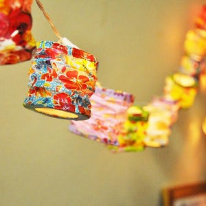 Paper String Lights for Bedroom Fairy Lights Girl Room Nursery Night ...