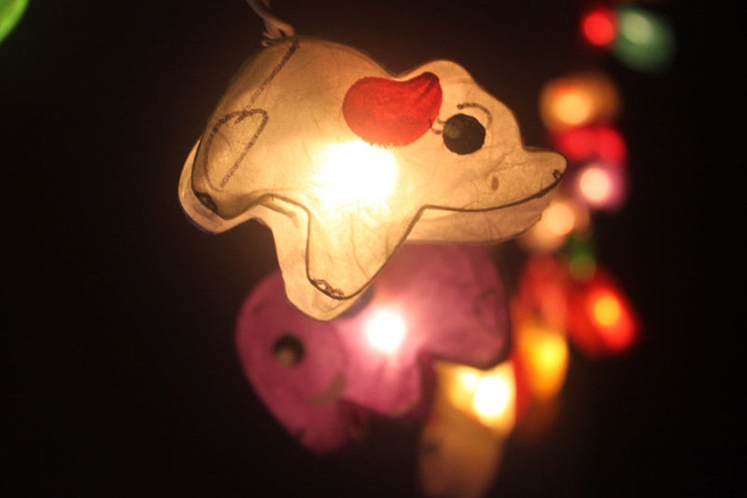 String Lights Elephant Fairy Lights Bedroom Home Decor Living Room Wall ...