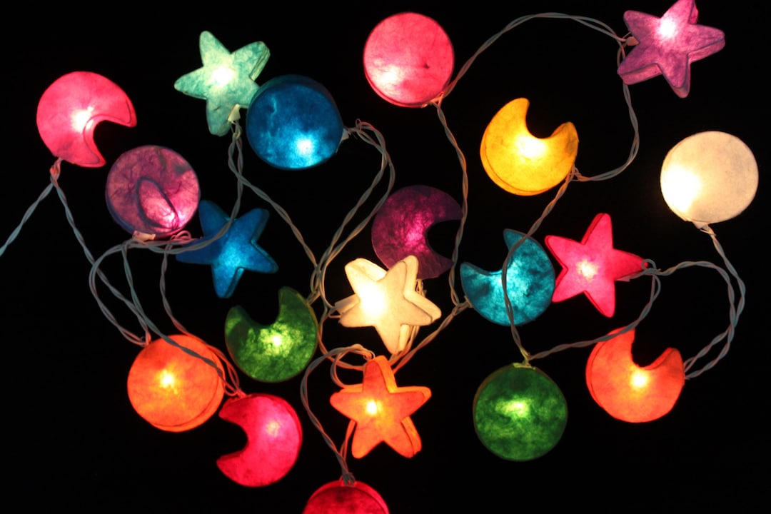 Star & Moon Fairy Light Garland: Thanksgiving Decor Gift Set - Etsy