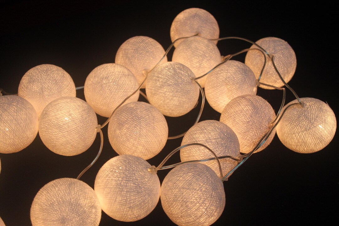 White Ball String Fairy Lights: Wedding & Home Decor - Etsy