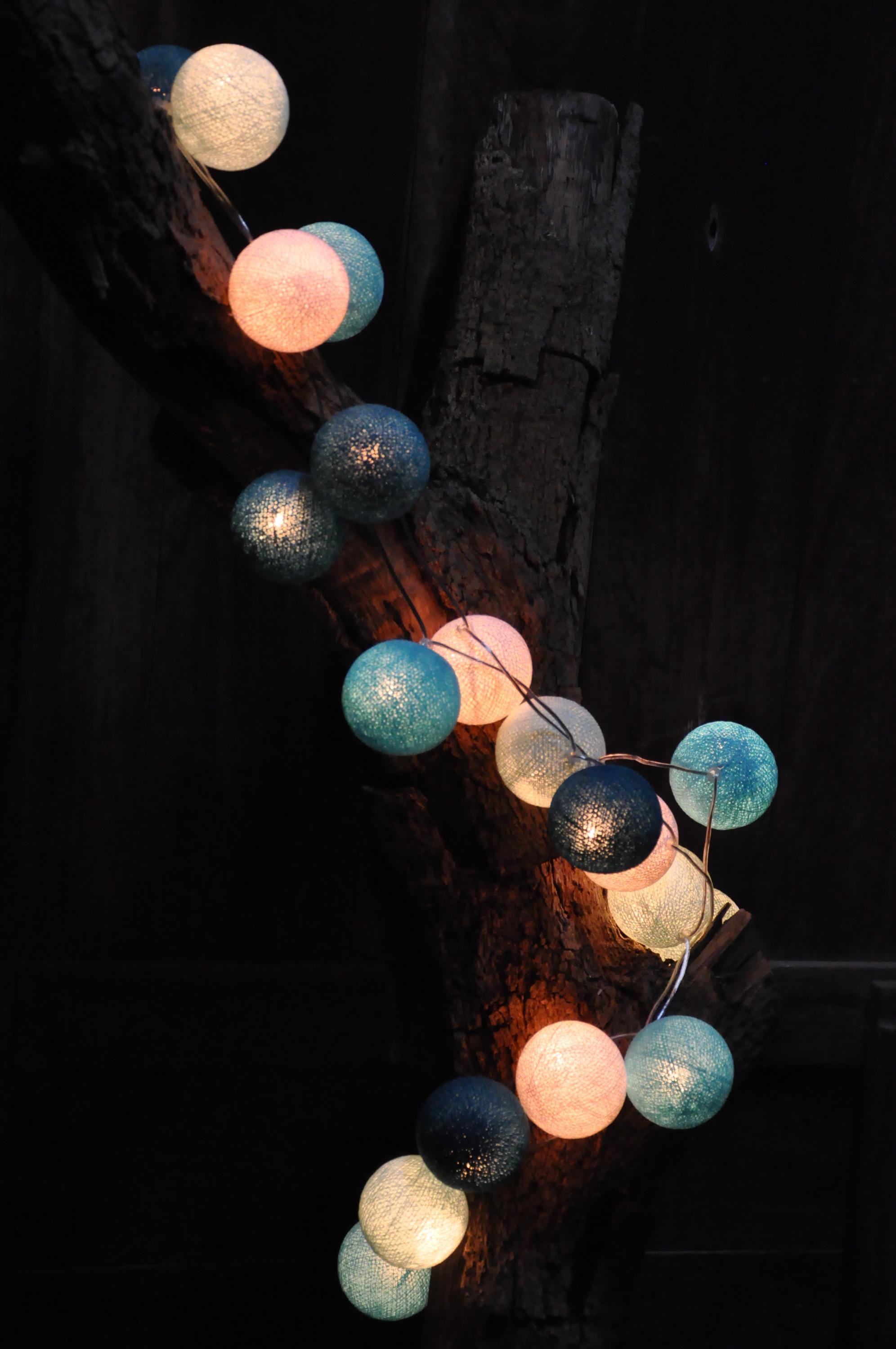 Calming Blue Cotton Ball String Lights: Home Decor - Etsy