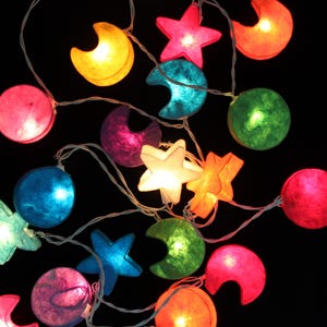 Star & Moon Fairy Light Garland: Thanksgiving Decor Gift Set - Etsy