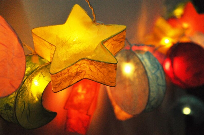 Christmas Star Lantern String Lights: Holiday Fairy Light Garland - Etsy