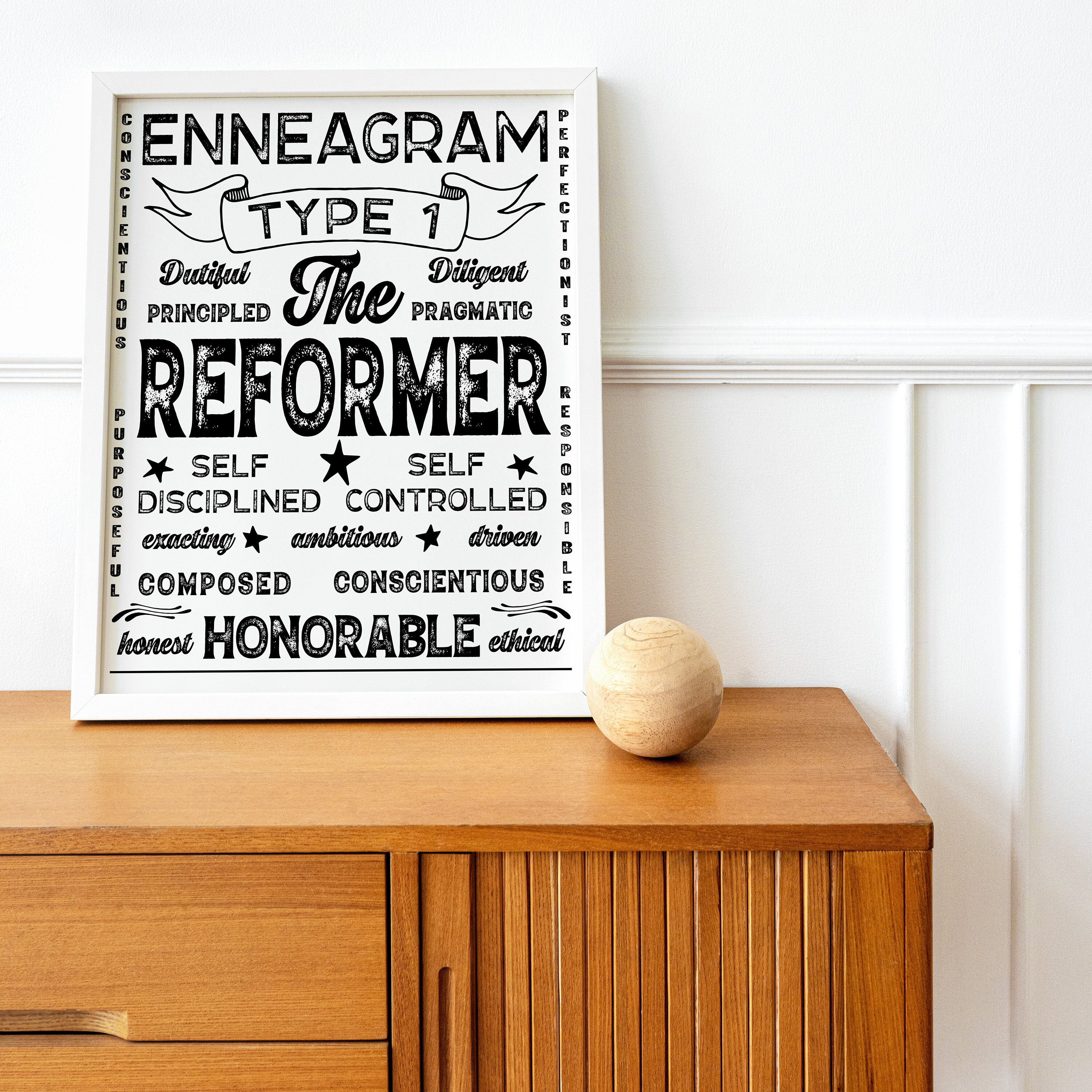 Type 1 Enneagram Personality Type Unframed 16 X 20 Poster, Gift for ...