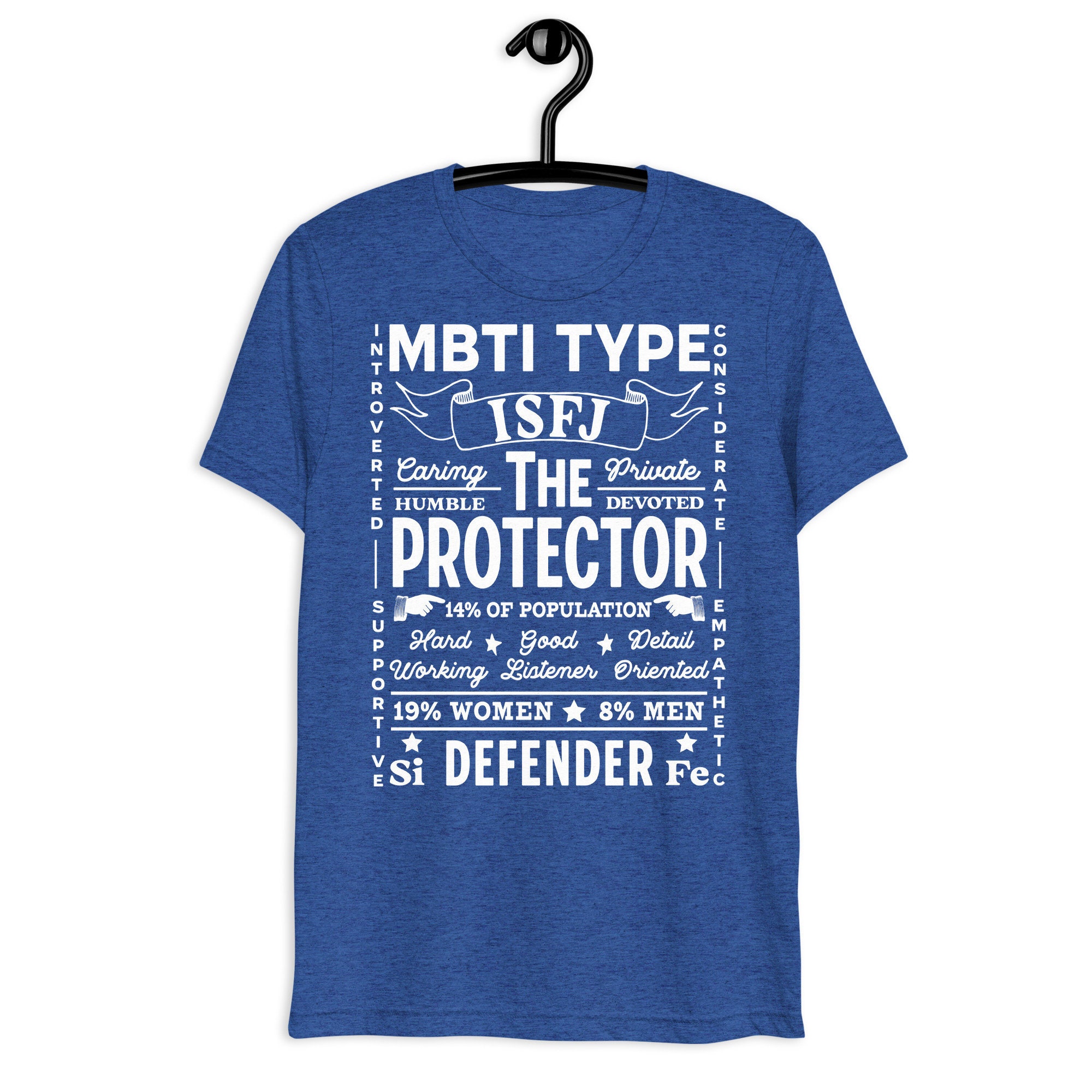 ISFJ Personality Type MBTI Typology Tri Blend Short Sleeve T-shirt, Pop ...