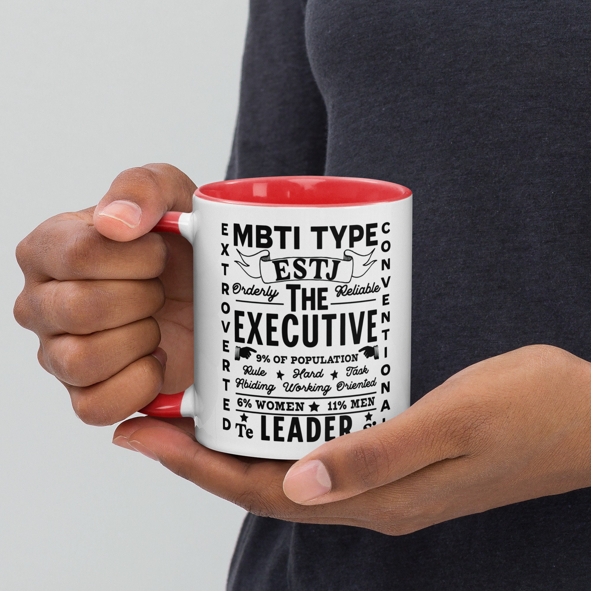 ESTJ Personality Type 11 Ounce Mug With Color Inside, MBTI Typology ...