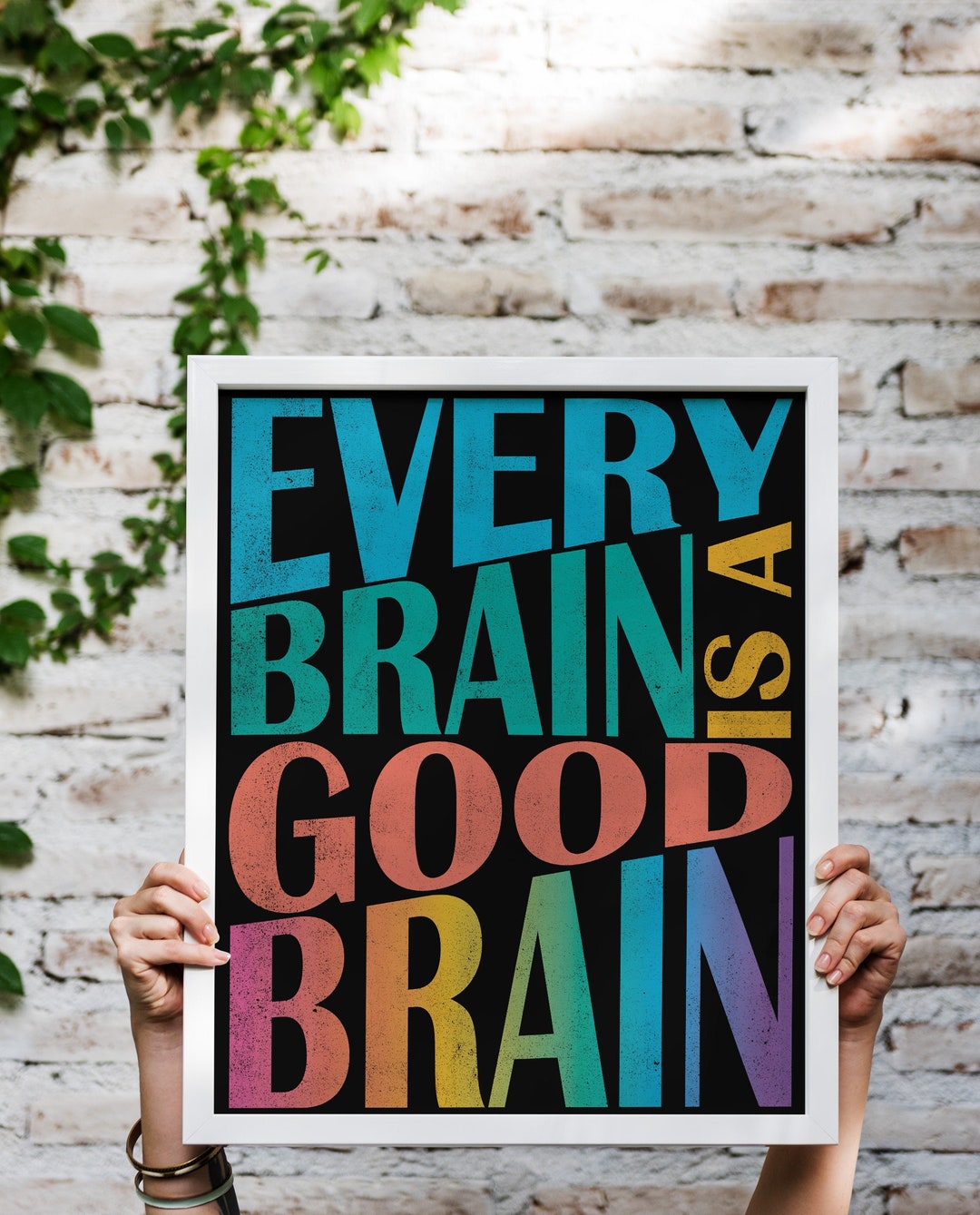 Colorful Neurodiversity Poster Every Brain is a Good Brain - Etsy