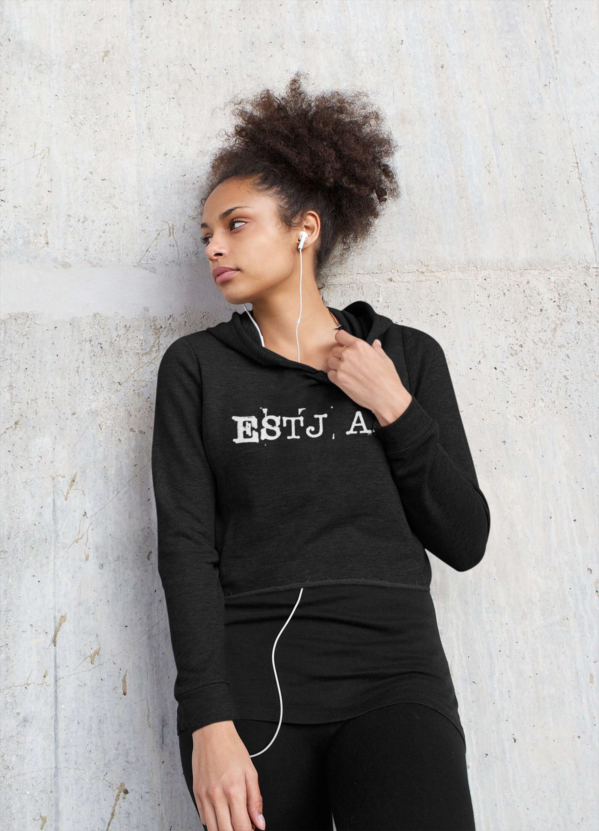 ESTJ AF Edgy Cropped Hoodie for Myers Briggs Personality Types - Etsy