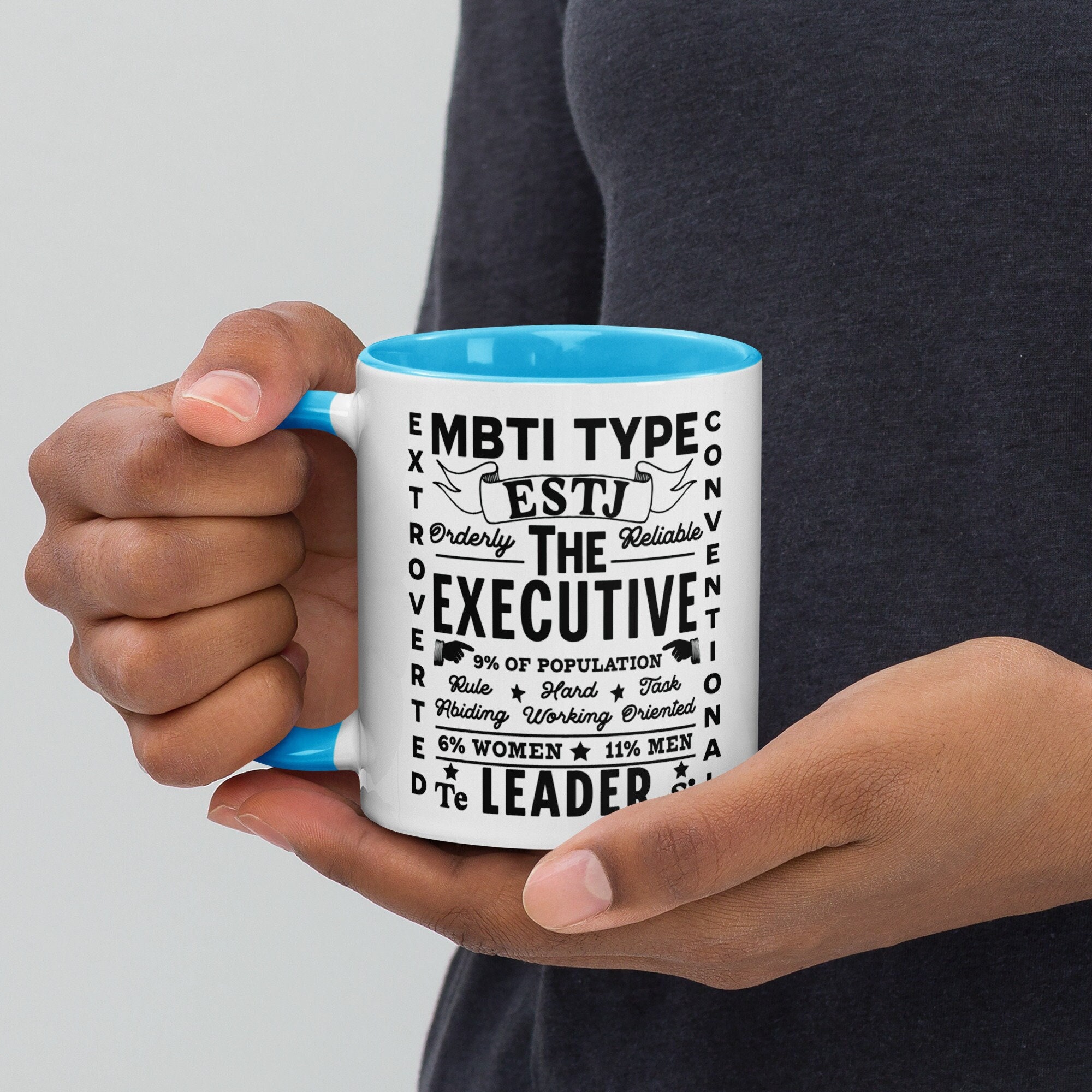 ESTJ Personality Type 11 Ounce Mug With Color Inside, MBTI Typology ...
