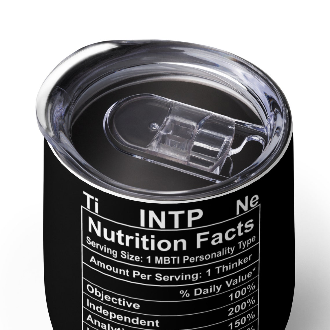INTP Personality Type MBTI Nutrition Label 12 Ounce Tumbler, Myers ...