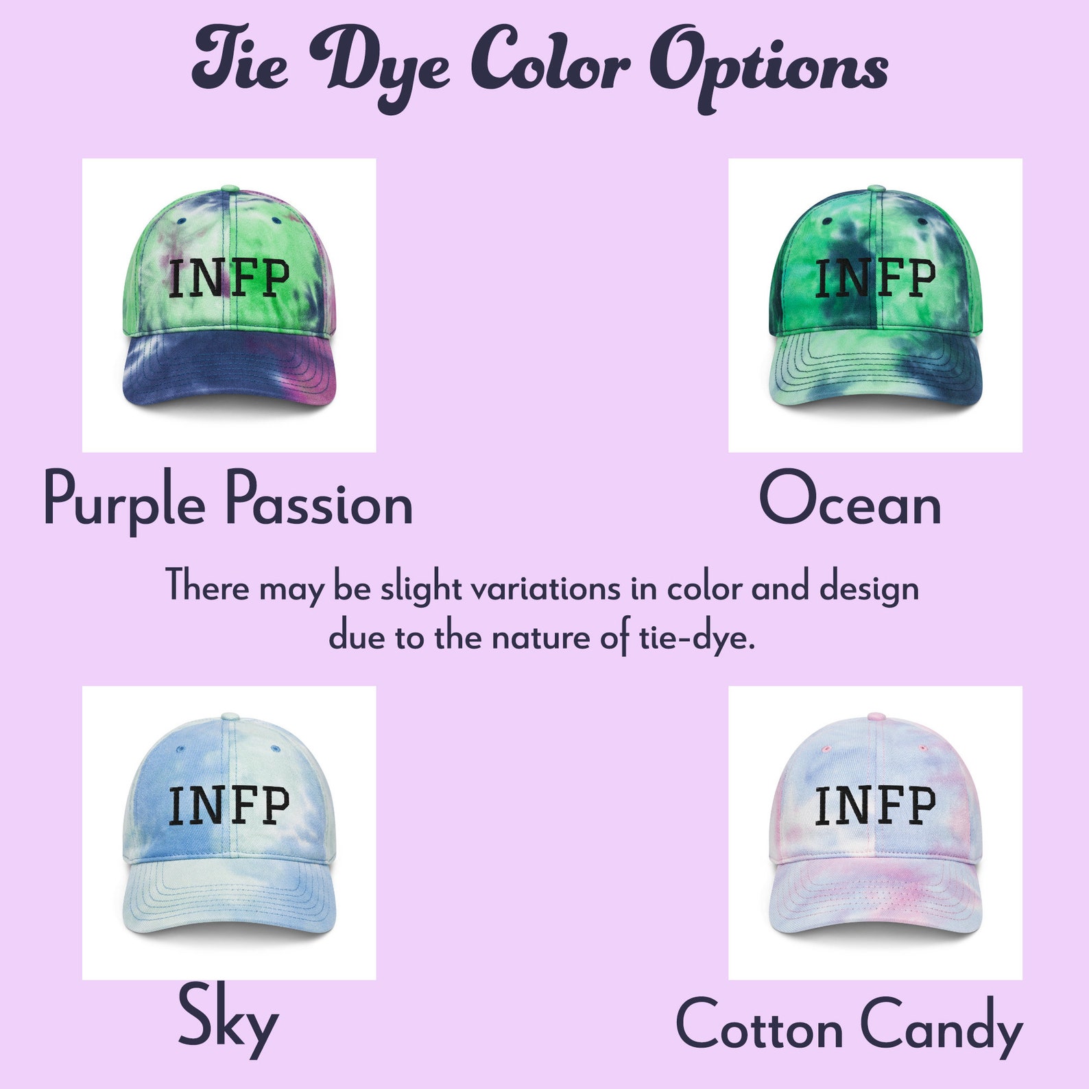 Tie Dye Hat for MBTI Personality Type ESTP With Four Color | Etsy