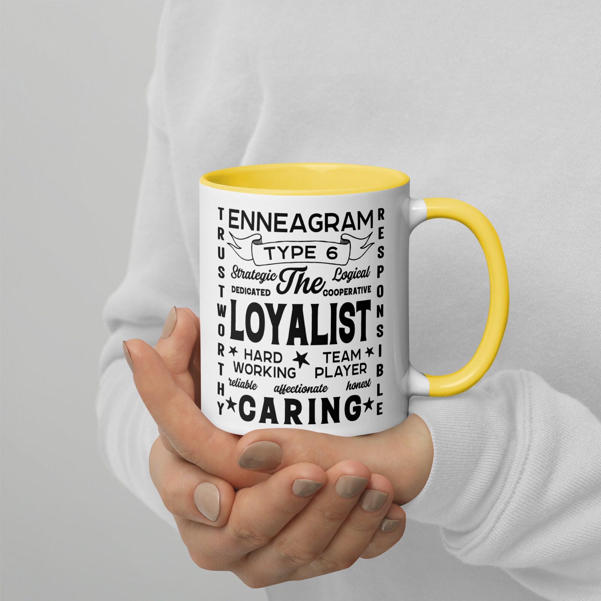 Enneagram Type Six Mug With Color Inside for Personality - Etsy