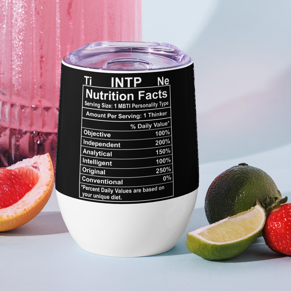 INTP Personality Type MBTI Nutrition Label 12 Ounce Tumbler, Myers ...