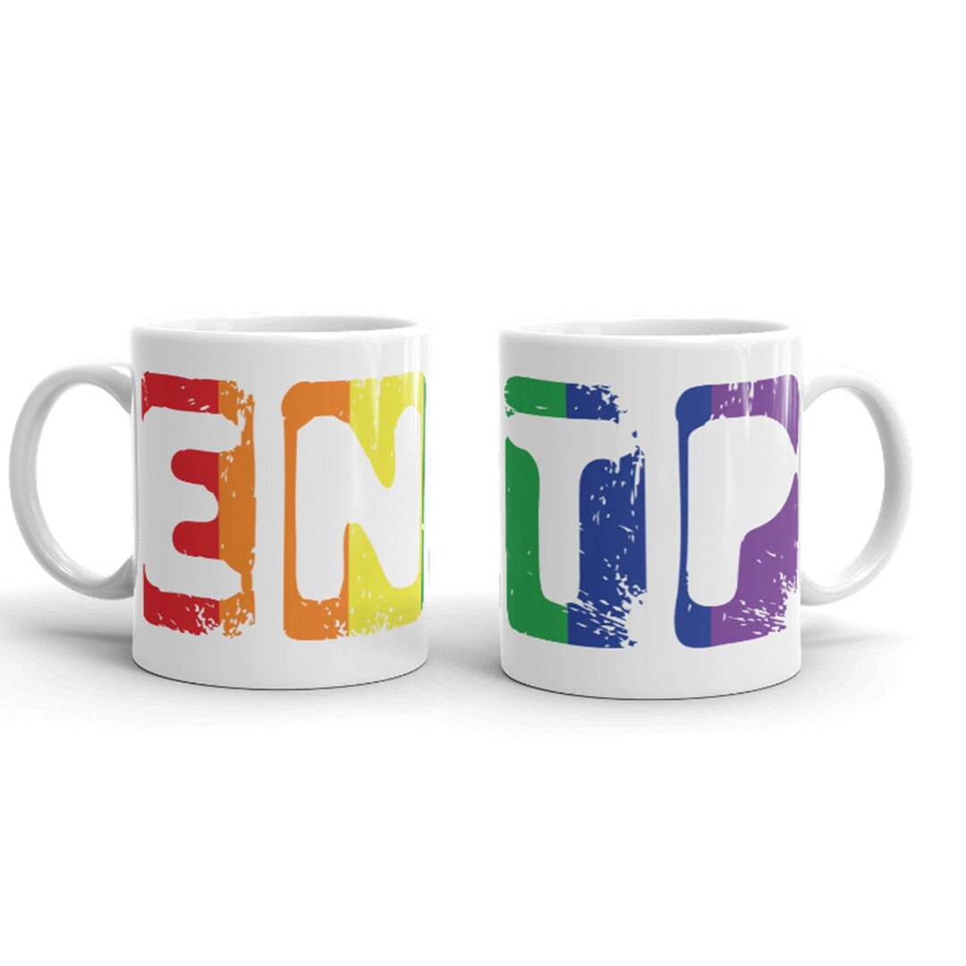 Rainbow Pride Flag Color Wraparound ENTP Mug for Myers Briggs - Etsy